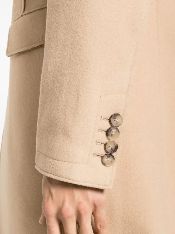 Karl Lagerfeld Exposed-seam Single-breasted Midi Coat