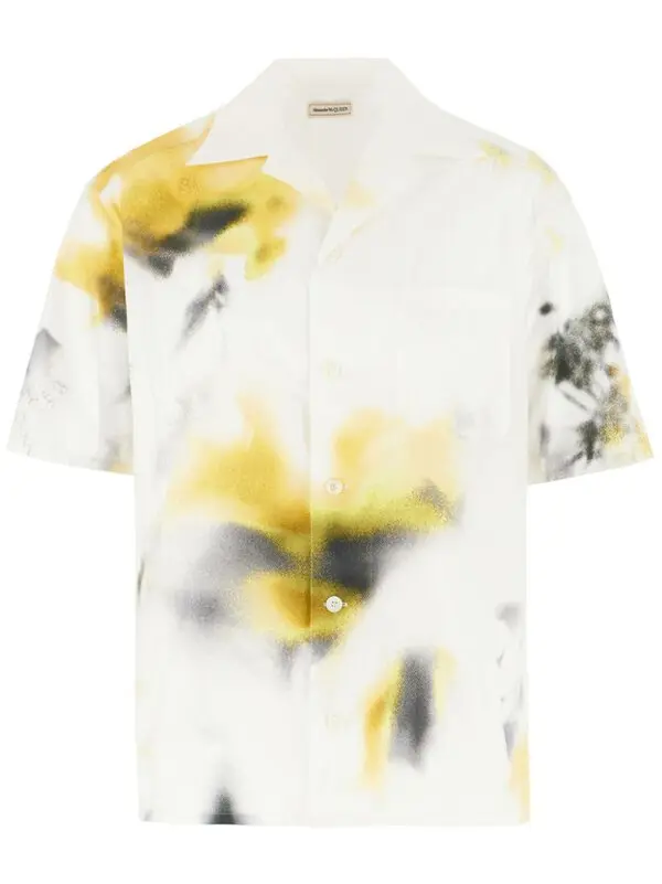 Alexander McQueen Tie-dye Cotton Shirt - White