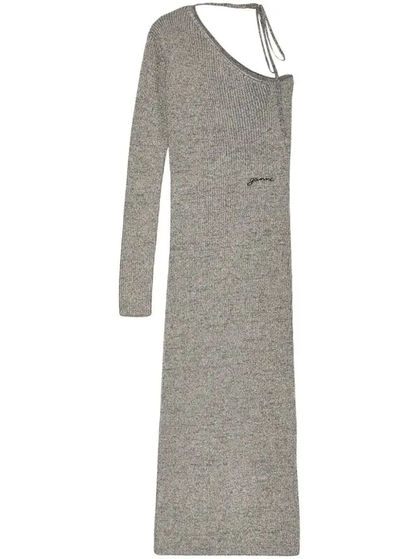 GANNI Sparkle One-sleeve Dress