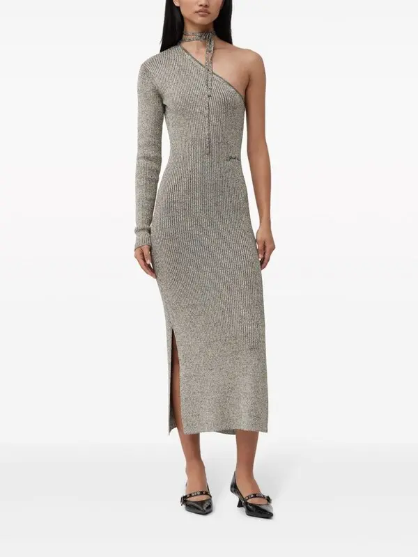 GANNI Sparkle One-sleeve Dress