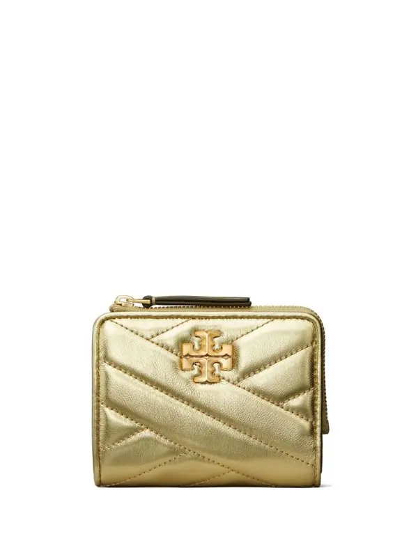 Tory Burch Kira Chevron Metallic Bi-fold Wallet