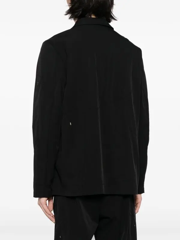POST ARCHIVE FACTION Zip-detail Notched-collar Shirt Jacket - Black