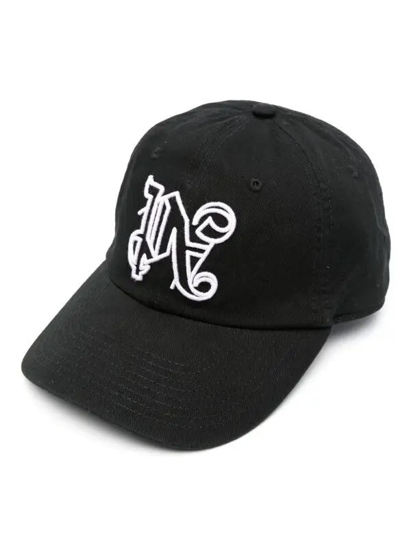 Palm Angels Monogram Baseball Cap - Black