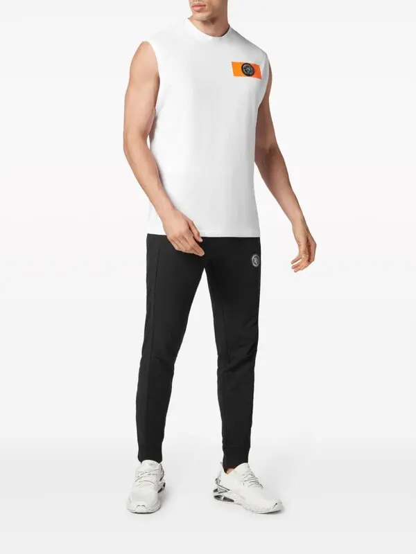 PLEIN SPORT Logo-patch Tank Top - White