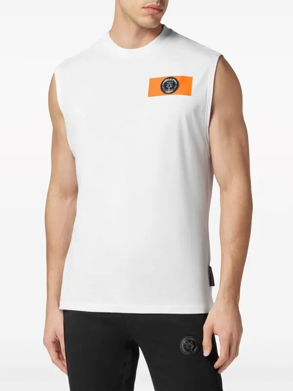 PLEIN SPORT Logo-patch Tank Top - White