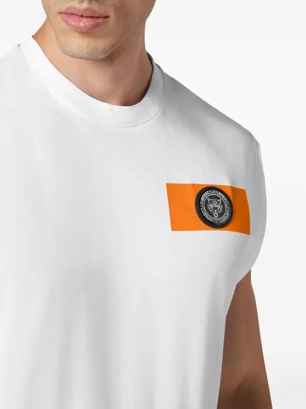 PLEIN SPORT Logo-patch Tank Top - White