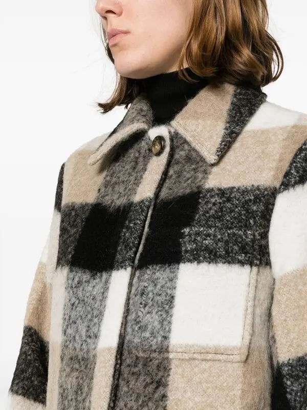 Woolrich Plaid Checked Coat