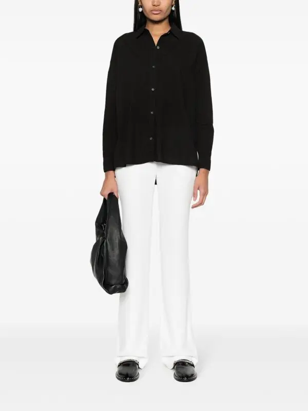 JAMES PERSE Long-sleeve Cotton Shirt - Black