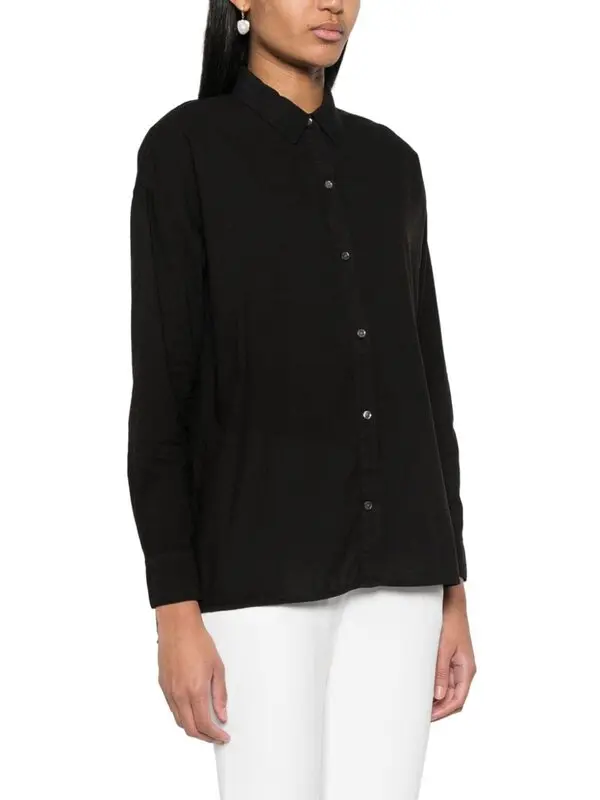 JAMES PERSE Long-sleeve Cotton Shirt - Black