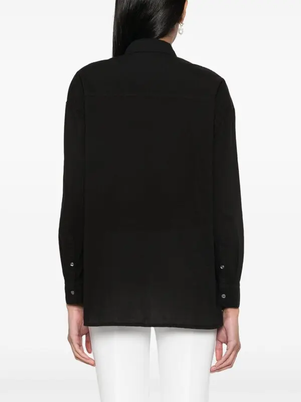 JAMES PERSE Long-sleeve Cotton Shirt - Black