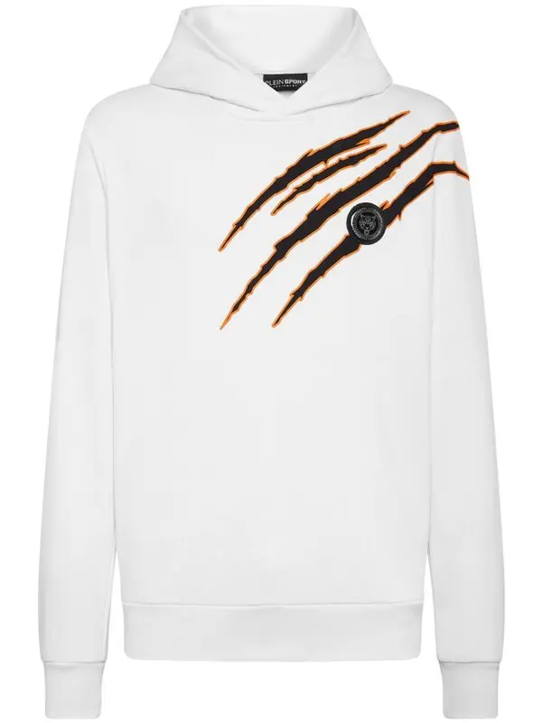 PLEIN SPORT Logo-print Hoodie - White