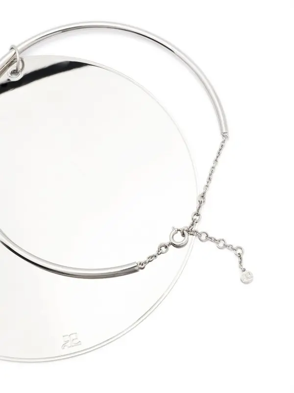 COURREGES Circular Pendant Tube Necklace