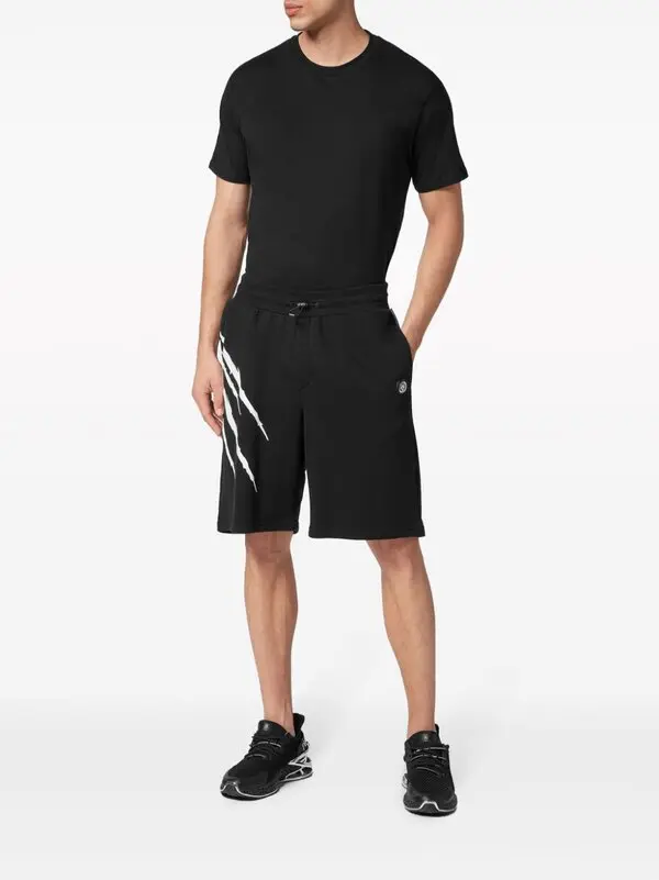 PLEIN SPORT Scratch-print Track Shorts
