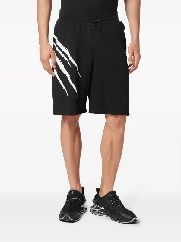 PLEIN SPORT Scratch-print Track Shorts