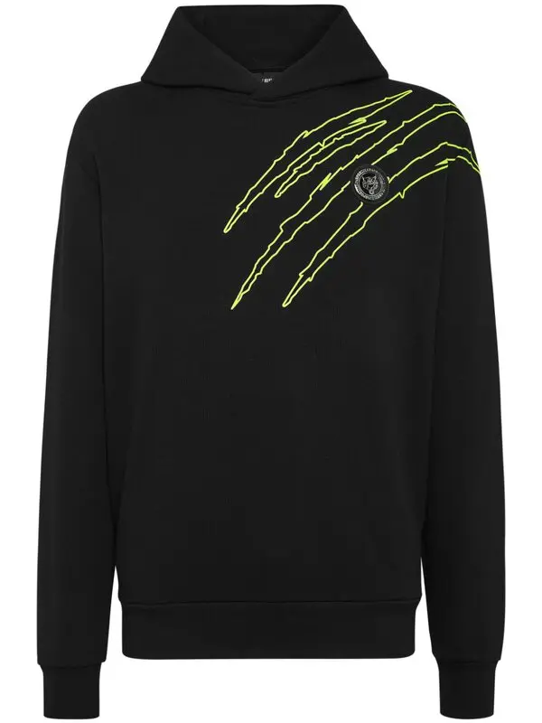 PLEIN SPORT Logo-print Cotton-blend Hoodie