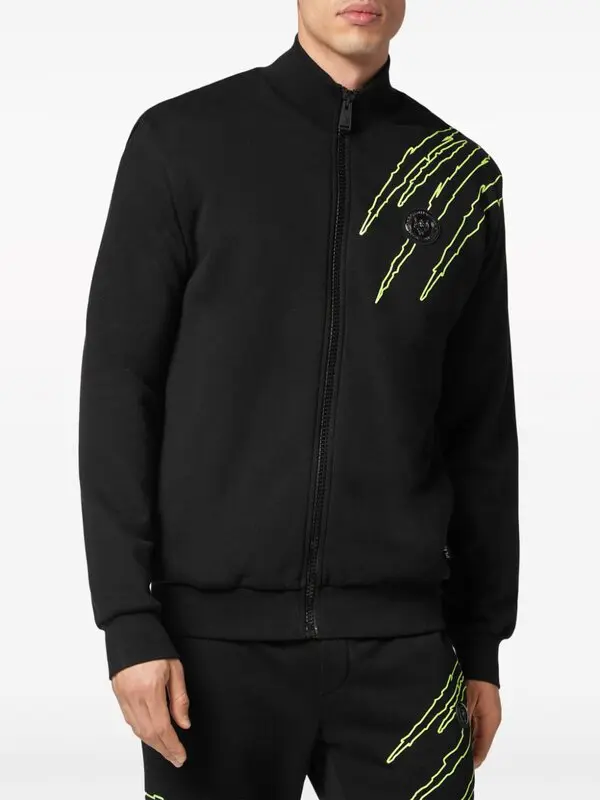 PLEIN SPORT Logo-print Cotton-blend Hoodie