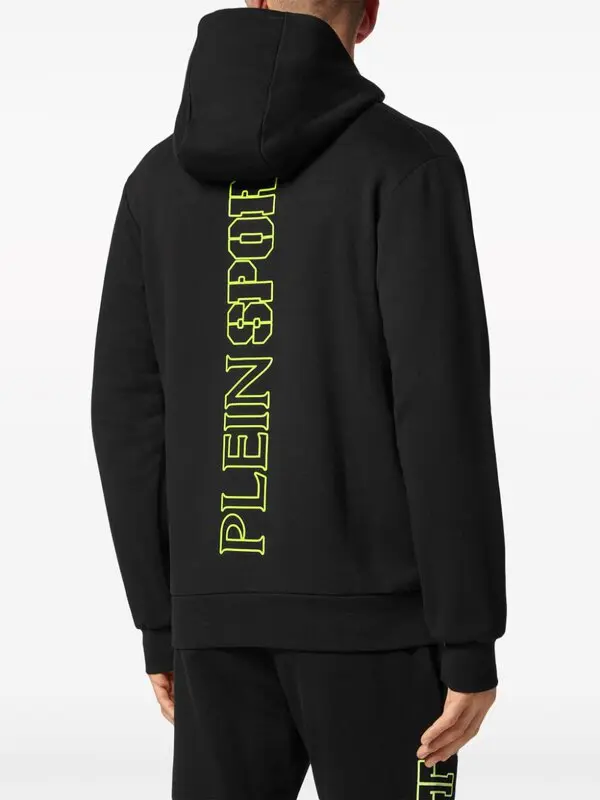 PLEIN SPORT Logo-print Cotton-blend Hoodie