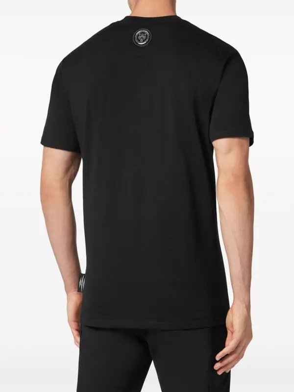 PLEIN SPORT Ss Logo-print Cotton T-shirt - Black