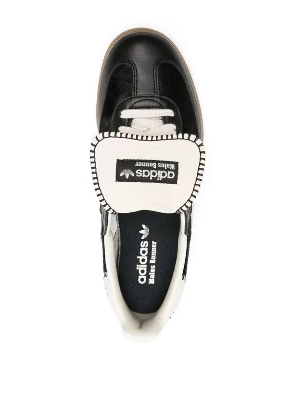 Adidas X Wales Bonner Leather Sneakers - Black