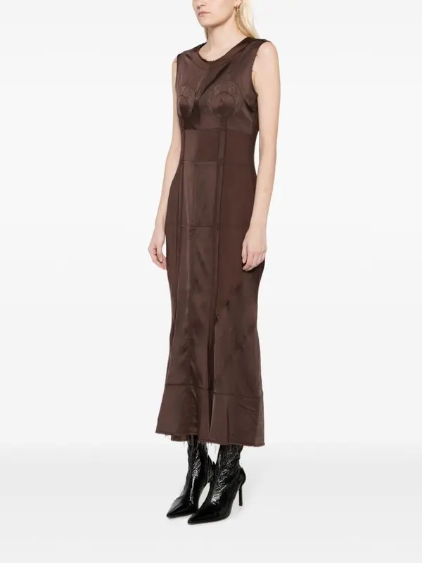 MARINE SERRE Moonogram Jacquard Sleeveless Midi Dress
