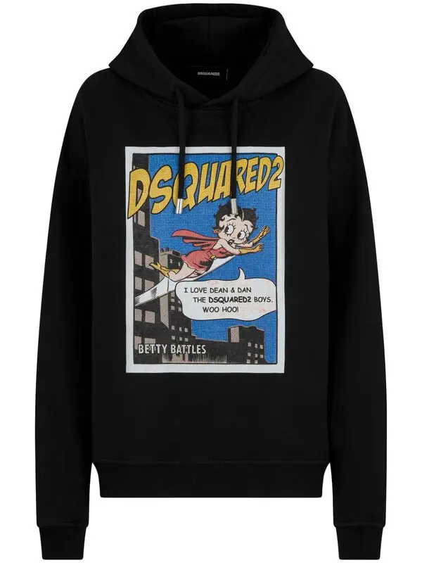 Dsquared2 Graphic-print Jersey Hoodie