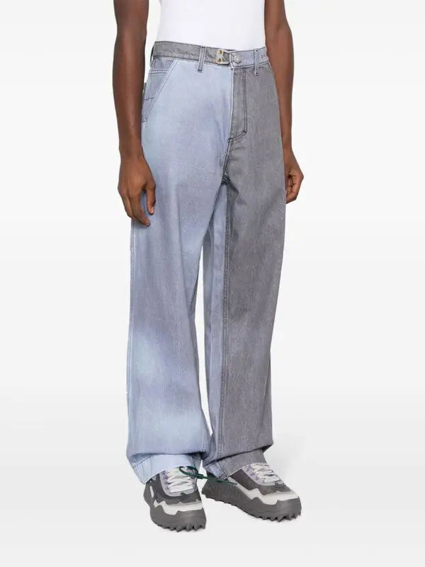 OBJECTS IV LIFE Two-tone Wide-leg Jeans