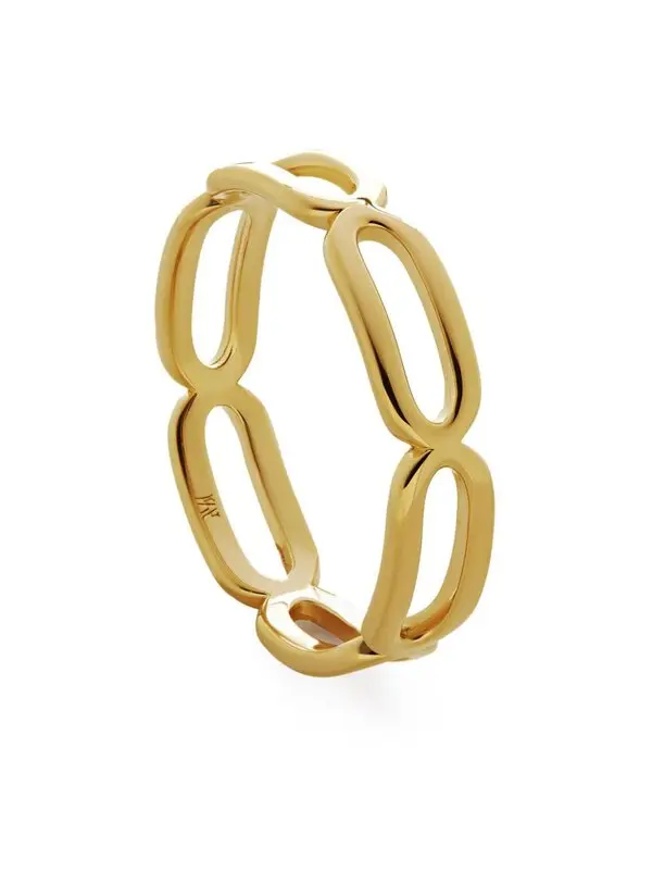 Monica Vinader 18k Vermeil Paperclip Ring - Gold