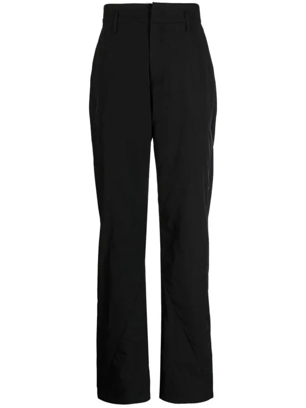 POST ARCHIVE FACTION Zip-detail High-waist Trousers