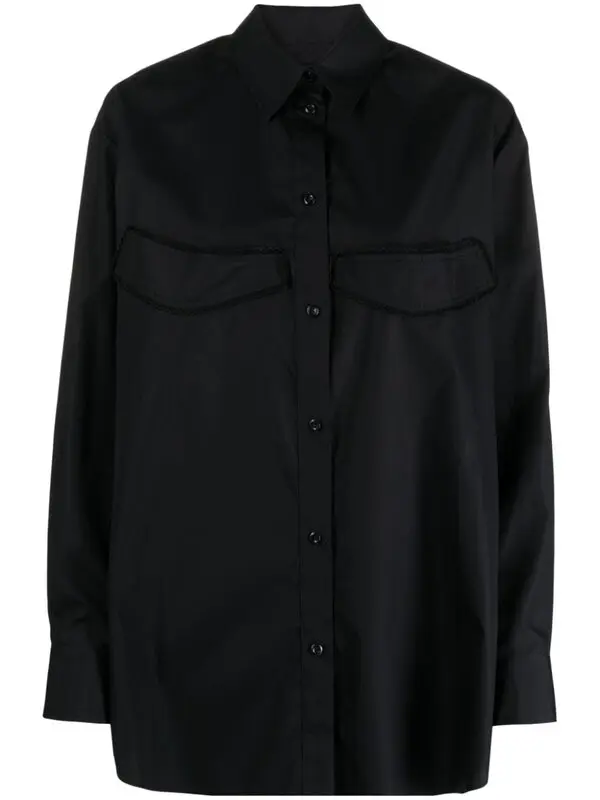 Simone Rocha Appliqué-detail Side Button-fastening Shirt