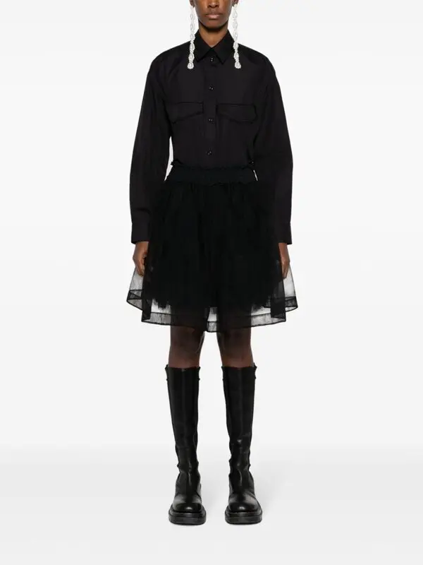 Simone Rocha Appliqué-detail Side Button-fastening Shirt
