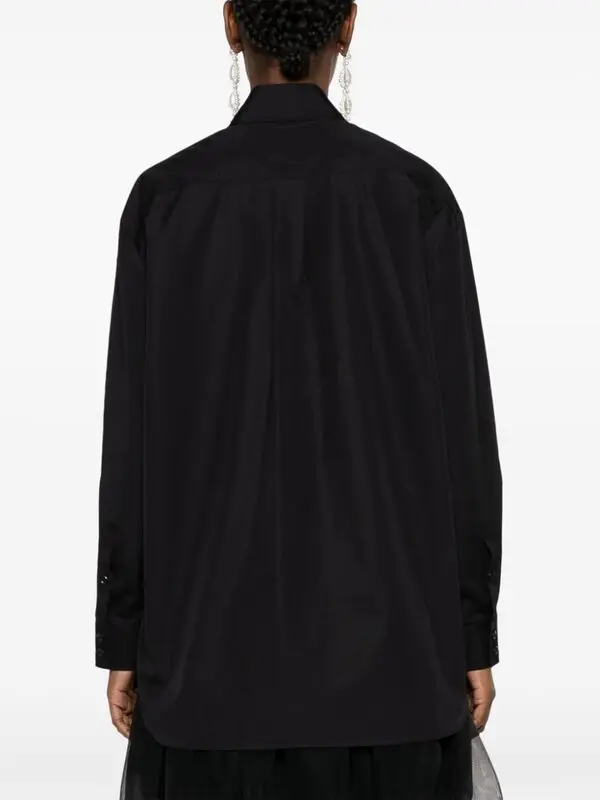 Simone Rocha Appliqué-detail Side Button-fastening Shirt