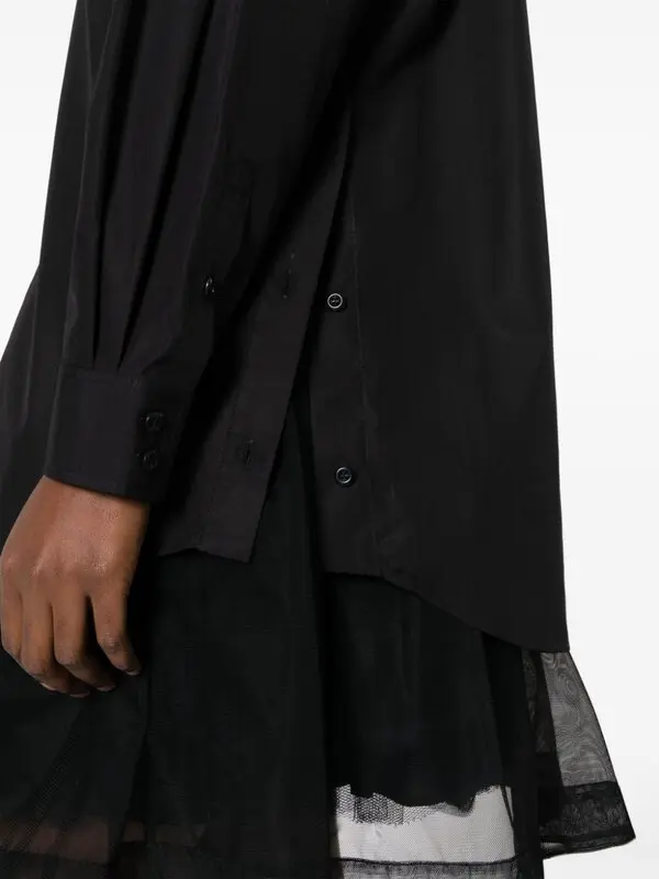 Simone Rocha Appliqué-detail Side Button-fastening Shirt