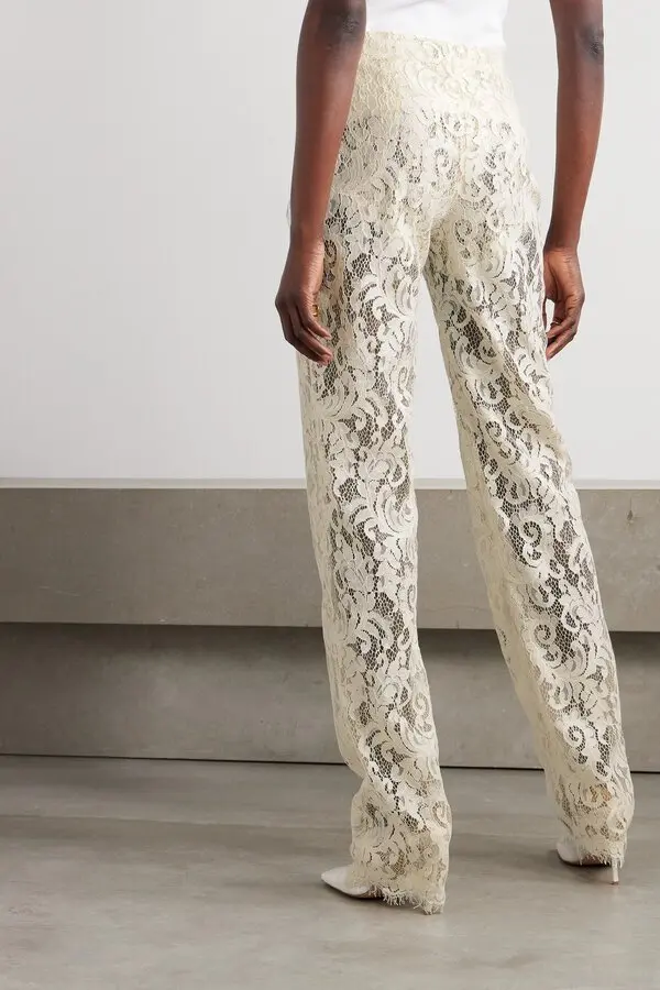 Safiyaa Gregora Straight-leg Corded Lace Pants
