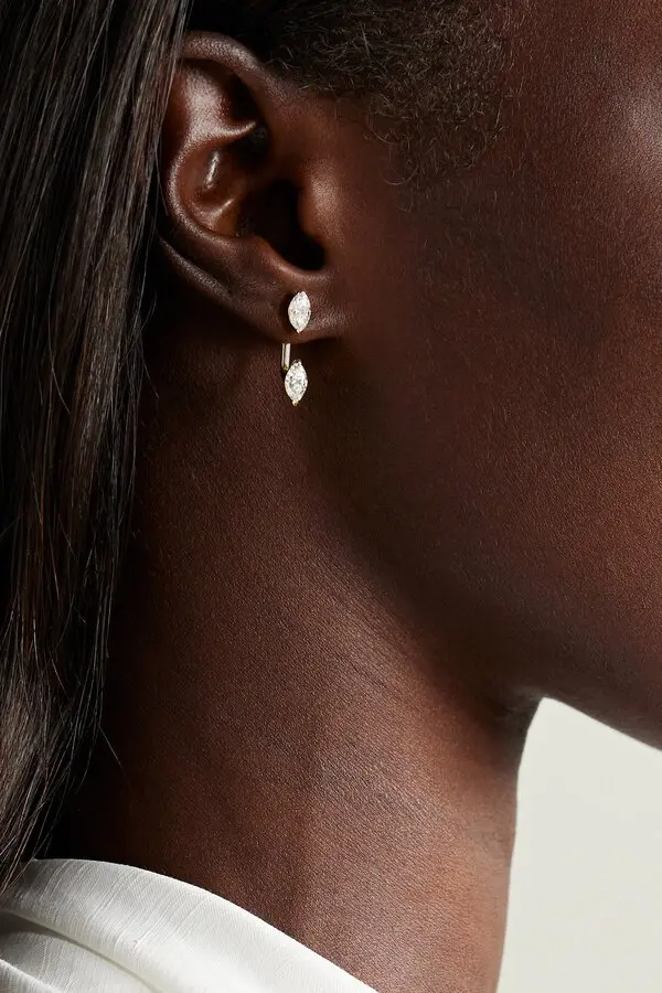 ANITA KO Orbit 18-karat Diamond Single Earring - Gold