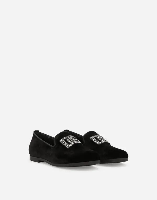 Dolce & Gabbana Velvet Slippers