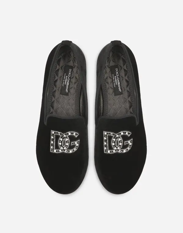 Dolce & Gabbana Velvet Slippers