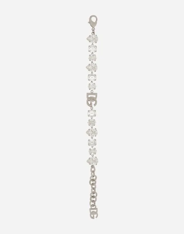 Dolce & Gabbana Dg Logo And Crystal Rhinestone Bracelet