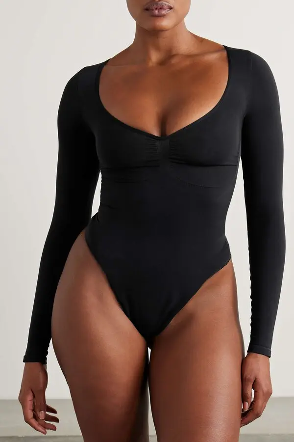 SKIMS Seamless Sculpt Long Sleeve Thong Bodysuit