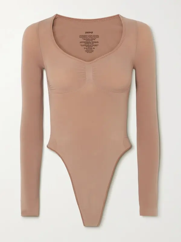 SKIMS Seamless Sculpt Long Sleeve Thong Bodysuit