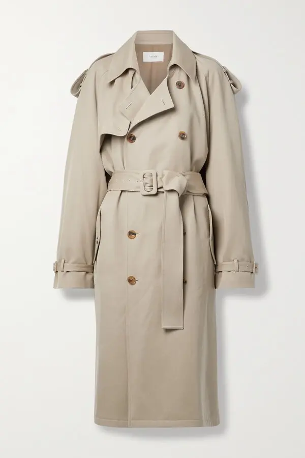 THE ROW June Belted Cotton-gabardine Trench Coat