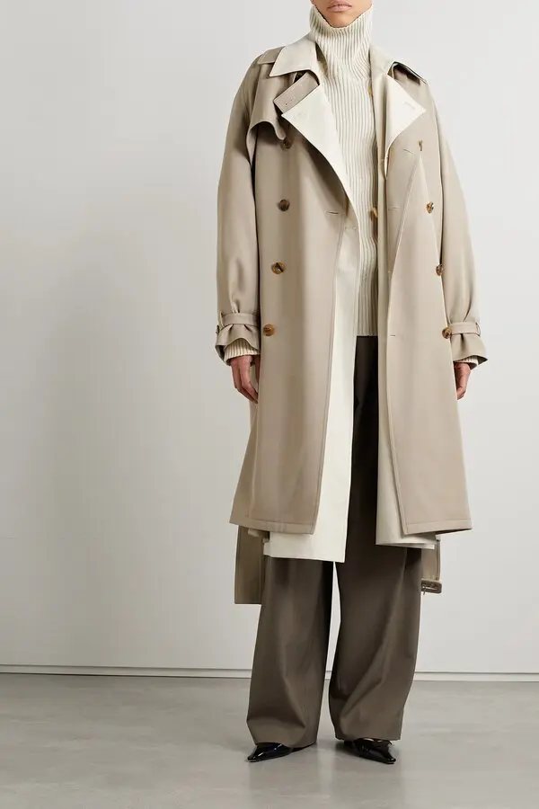 THE ROW June Belted Cotton-gabardine Trench Coat