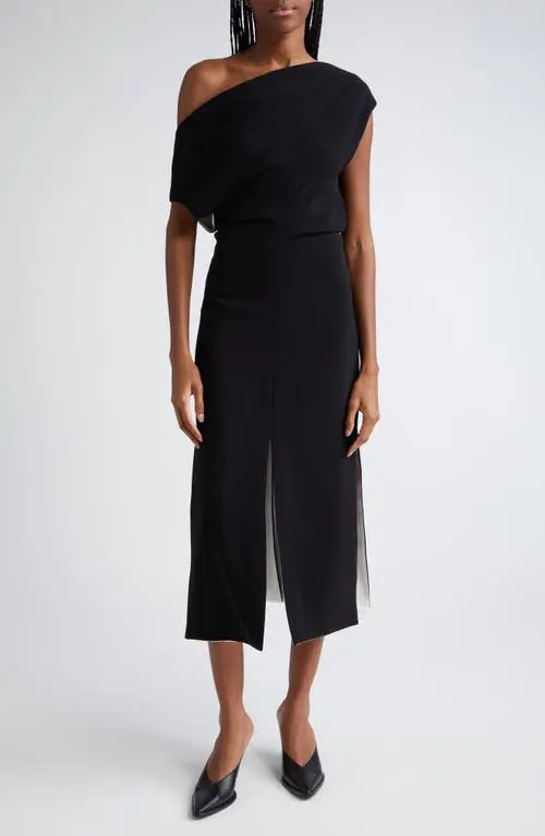 Proenza Schouler Off-the-shoulder Crepe Midi Dress