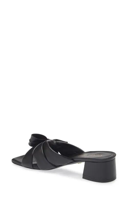 STUART WEITZMAN Sofia Bow Sandal - Black Leather
