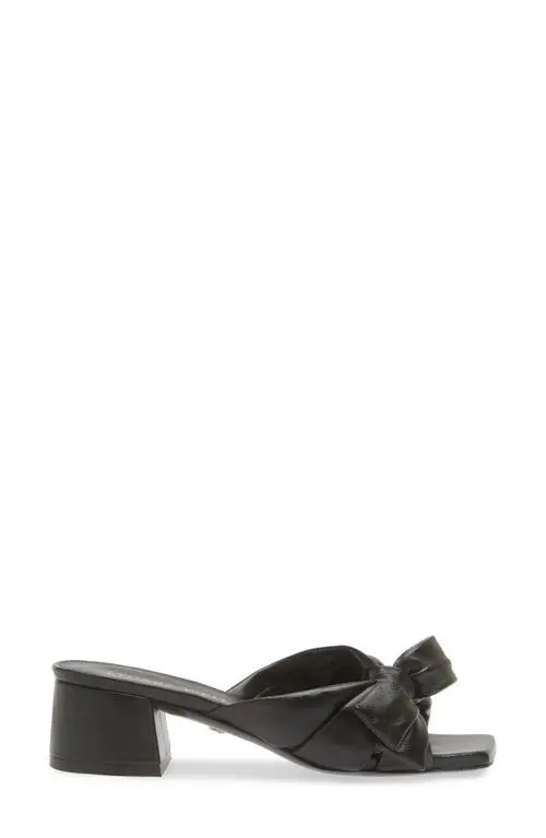 STUART WEITZMAN Sofia Bow Sandal - Black Leather