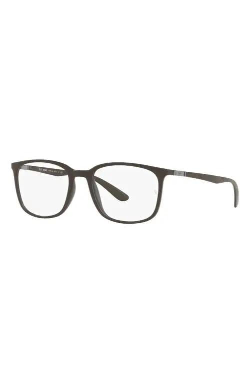 Ray-ban 54mm Square Optical Glasses - Brown