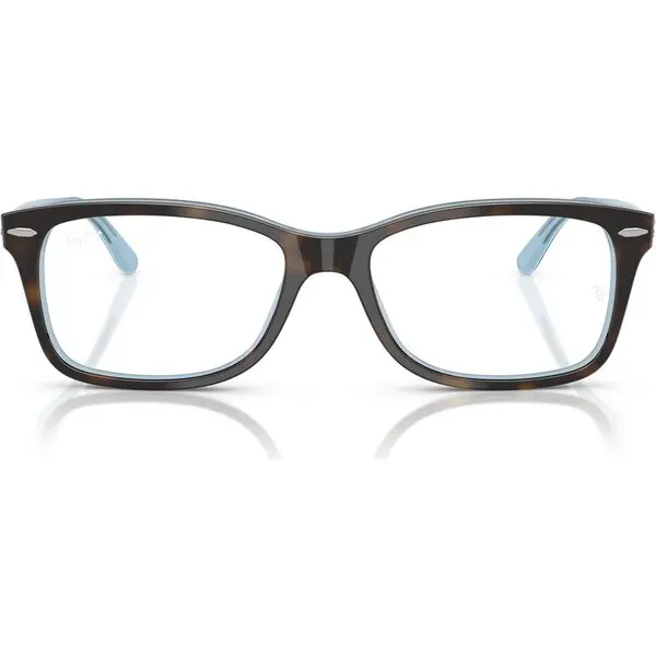 Ray-ban 53mm Square Frame Eyeglasses - Blue Havana