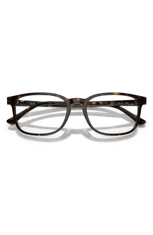 Ray-ban 54mm Rectangle Eyeglasses - Havana