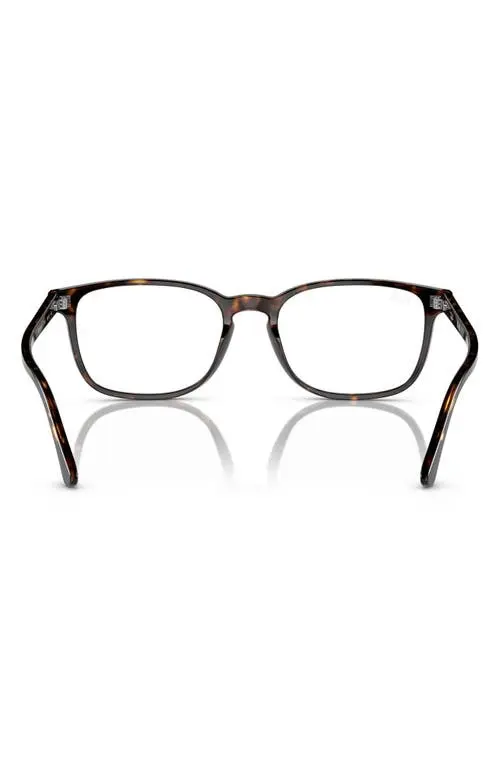 Ray-ban 54mm Rectangle Eyeglasses - Havana