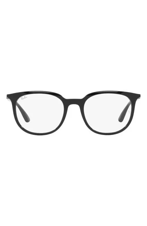Ray-ban 53mm Square Eyeglasses - Black