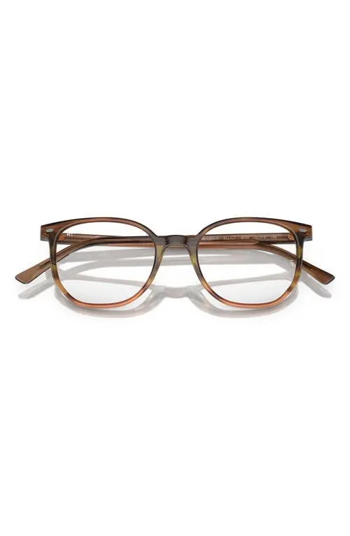 Ray-ban Elliot 52mm Irregular Optical Glasses - Brown Gradient